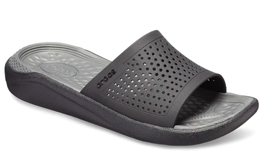 CROCS LITERIDE SLIDE BLACK/SLATE GREY 205183-0DD | Mavros Limassol